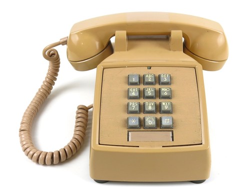 Vintage ITT Beige Tan Push Button Desk Telephone Phone - Tested ...