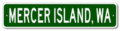 Mercer Island, Washington Metal Wall Decor City Limit Sign - Aluminum ...