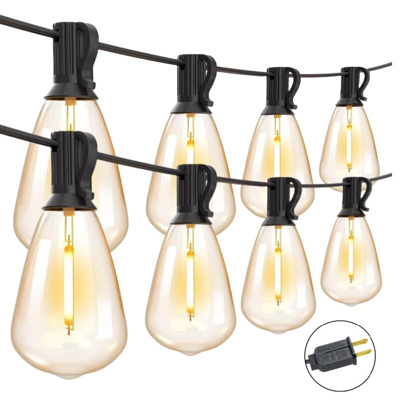 String Lights - 100 Feet LED Outdoor String Lights - Shatterproof ...