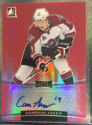 2014-15 Leaf Metal Cameron Askew Auto 1/1 SSP Red Rookie 14/15 1/5 ...