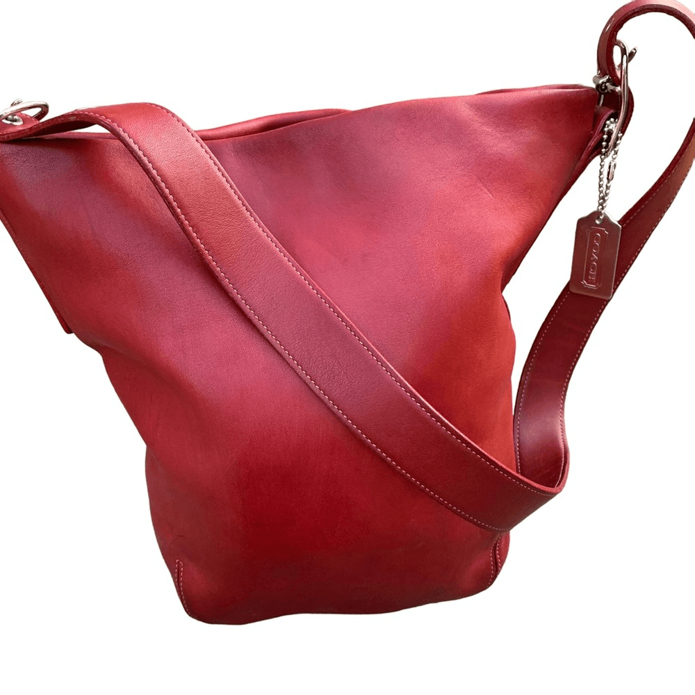 COACH #9186 Legacy Soho BucketBag Red Leather Duffle Shoulder Bag | eBay