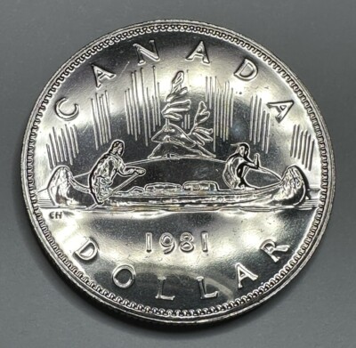 1981 Canadian Dollar Proof Like Coin from Mint Set. Uncirculated ...