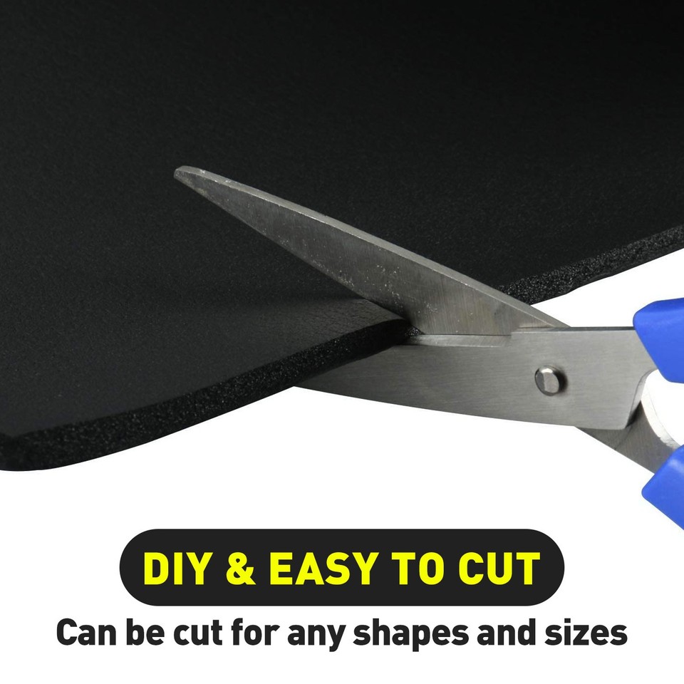 4/5" 12"x59" Thick Black Adhesive Foam Padding Closed Cell Foam Sheet ...