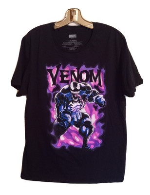 Marvel VENOM *PURPLE SMOKE* Mens T-Shirt Graphic Tee, Black, Size Large ...