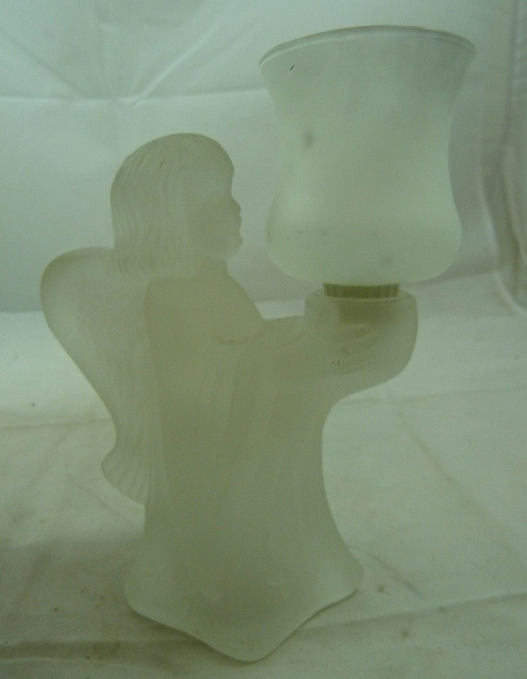Vintage L.E. Smith Glass Singing Girl Votive Angel Candle Holder in Box ...