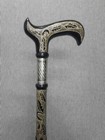 Embroidered and Silver Detailed Wooden Cane, Special Handmade Walking ...