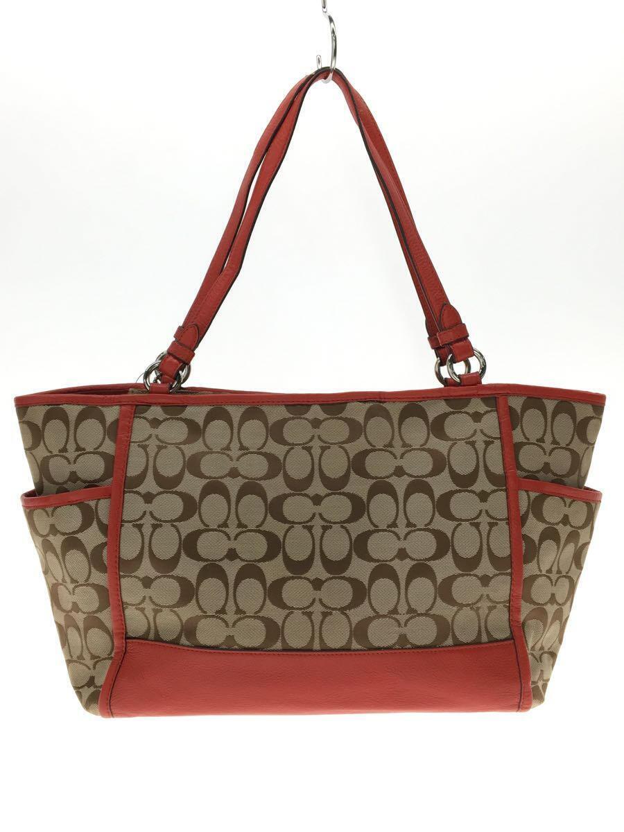 COACH Tote Bag_Signature Canvas BEG | eBay