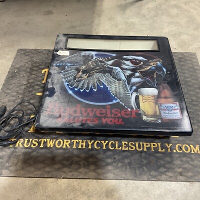 Vintage Budweiser Light Up Shop Sign beer Eagle 1F | eBay