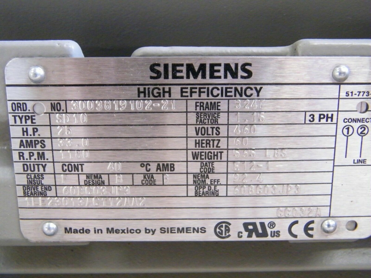 How To Read Siemens Motor Nameplate - Infoupdate.org