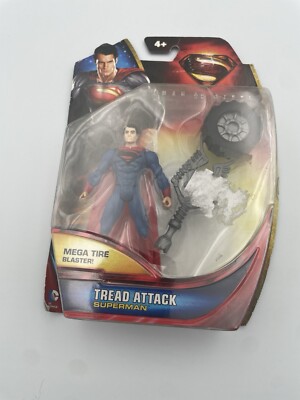 Superman Man of Steel Tread Attack Superman Figure with Mega Tire ...