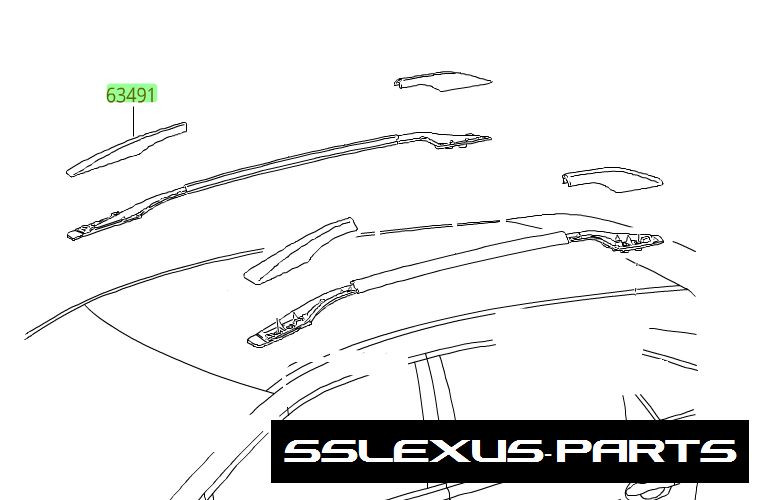 Lexus RX330 RX400H RX350 (2004-2009) OEM Genuine Right Front ROOF RACK ...