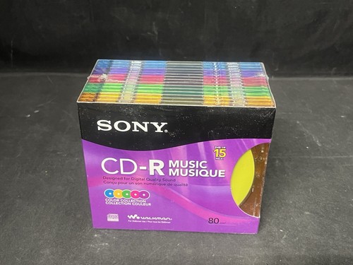 Walkman SONY CD-R Music 80 Slim Jewel Cases Digital color collection 15 ...