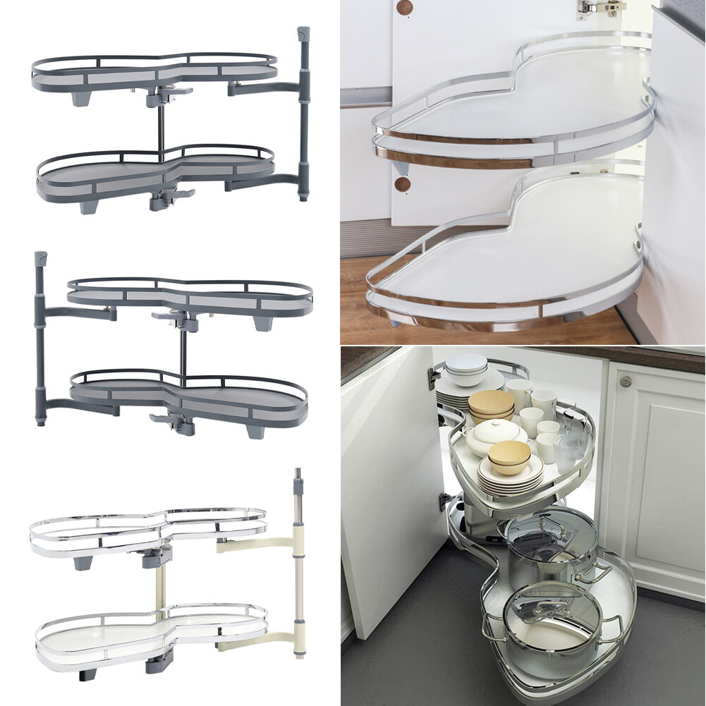 2 Tiers Storage Units Modern Slide Out Kitchen Cabinet Base Unit Larder ...