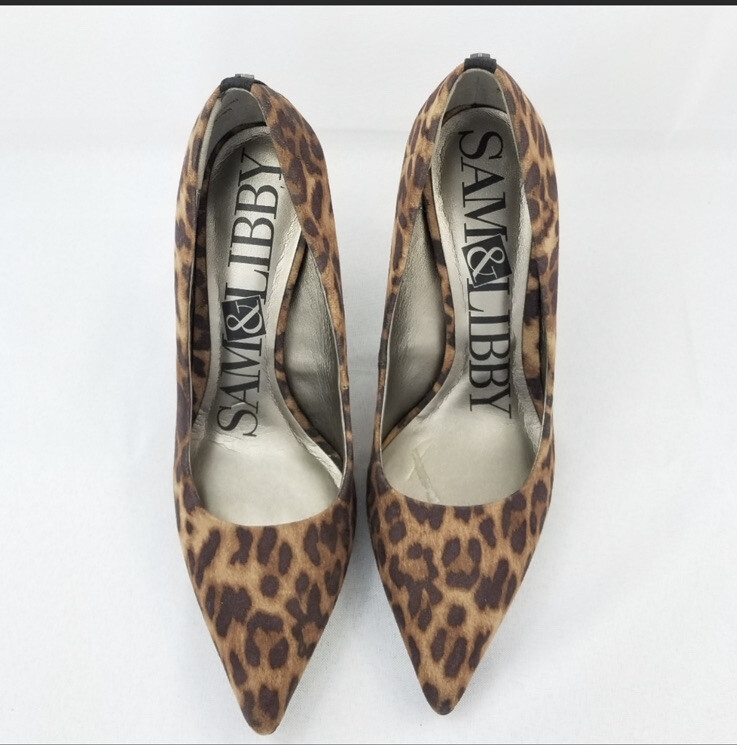 Sam & Libby x Target Leopard Print Heels Size 6 - Gem