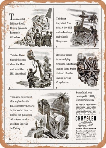 METAL SIGN - 1944 Superfinish Was Developed in 1935 by Chrysler ...