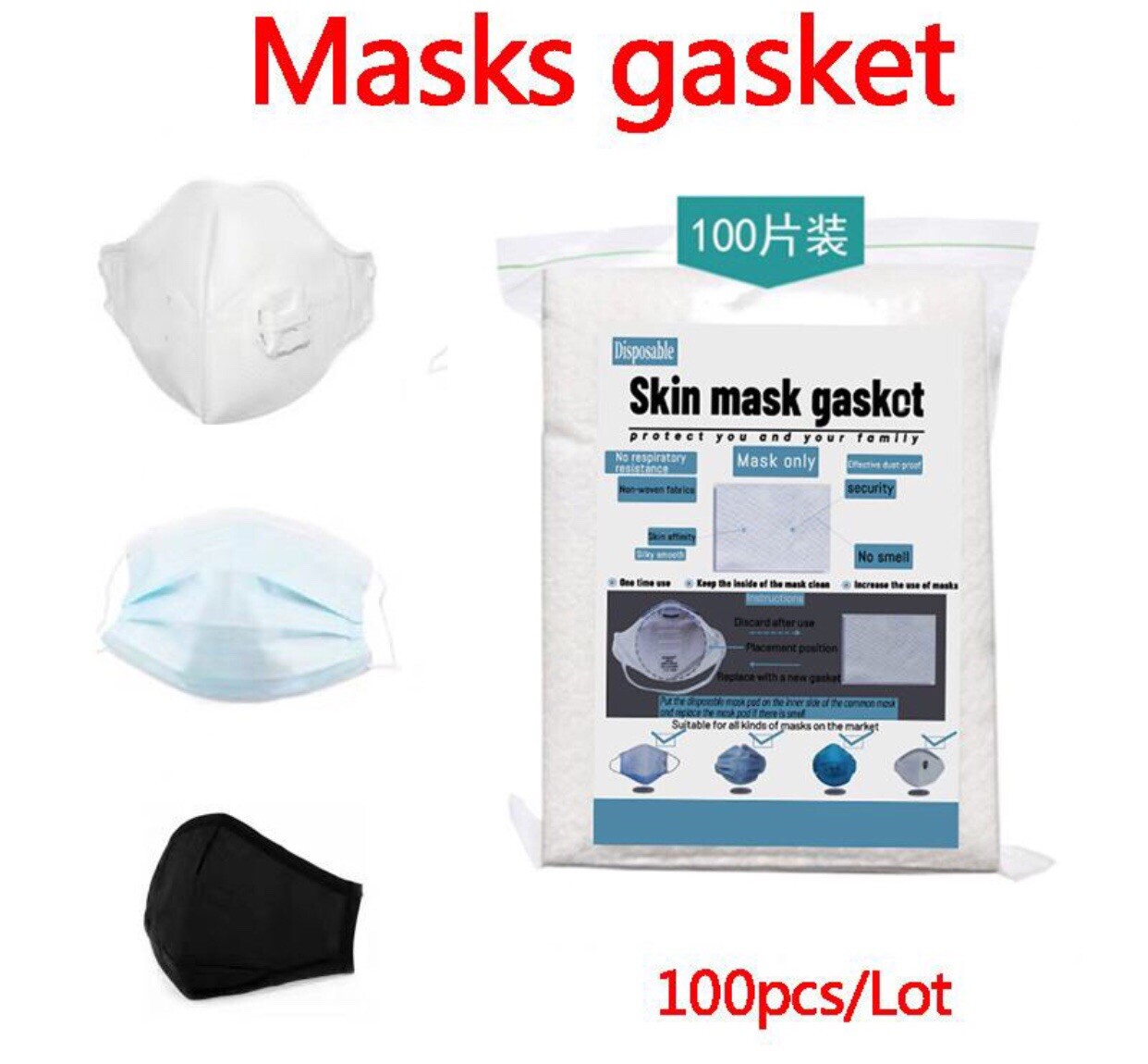 Face Mask Filter Replacement Pack Of 100 shipped From Texas | eBay
