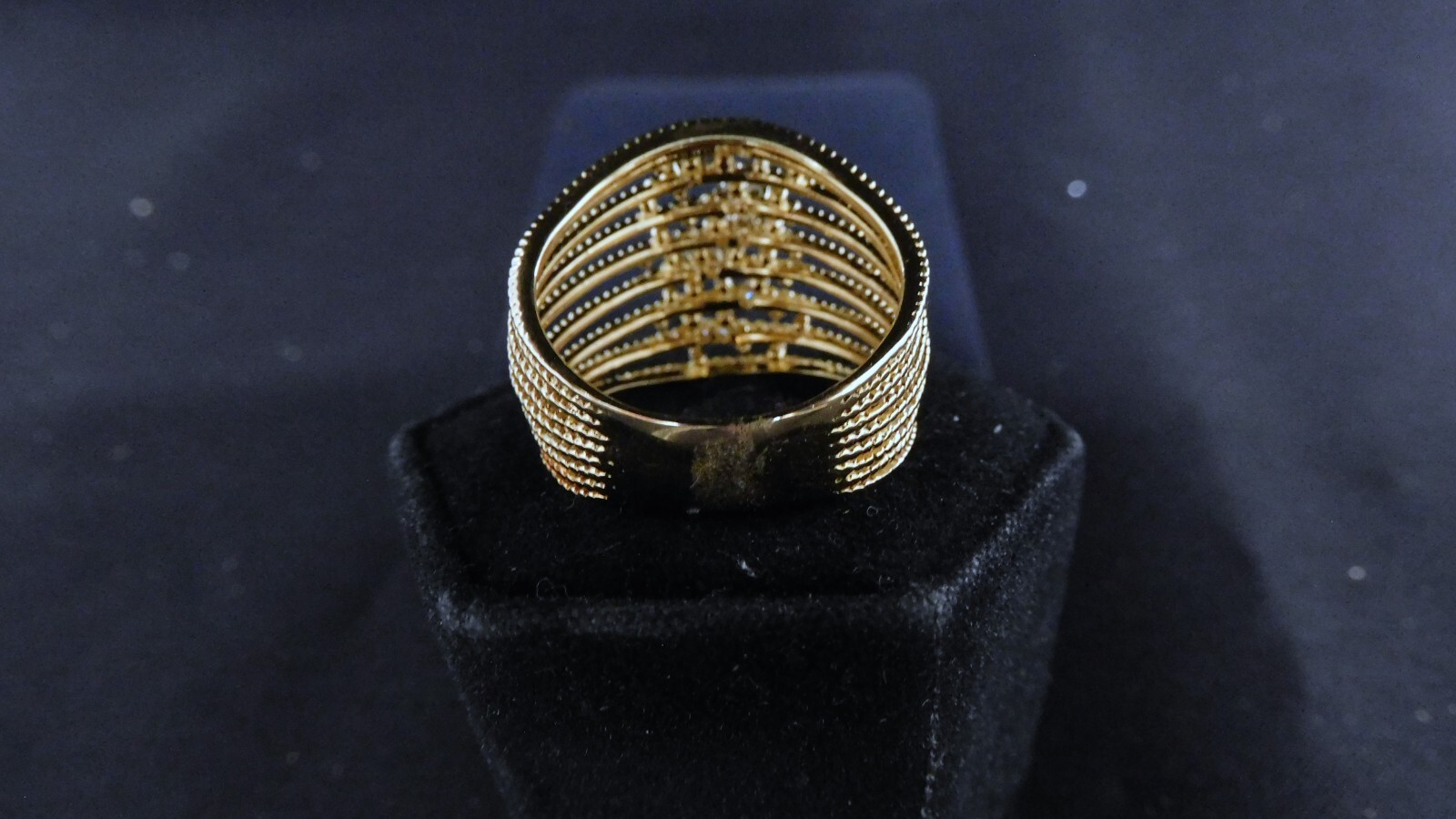 18K YELLOW GOLD OPEN WORK RING ACCENTED BY DIAMONDS | eBay