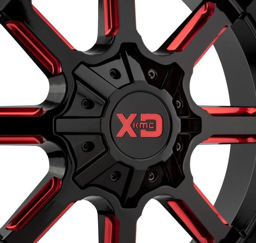 22 RED W/ BLACK WHEELS RIMS XD SIEGE RAM 1500 DODGE 22X10 FUEL TIS 5 ...