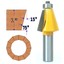 1 PC 1/2" Shank 1" Cutting Depth 15° Chamfer Router Bit sct-888 ...