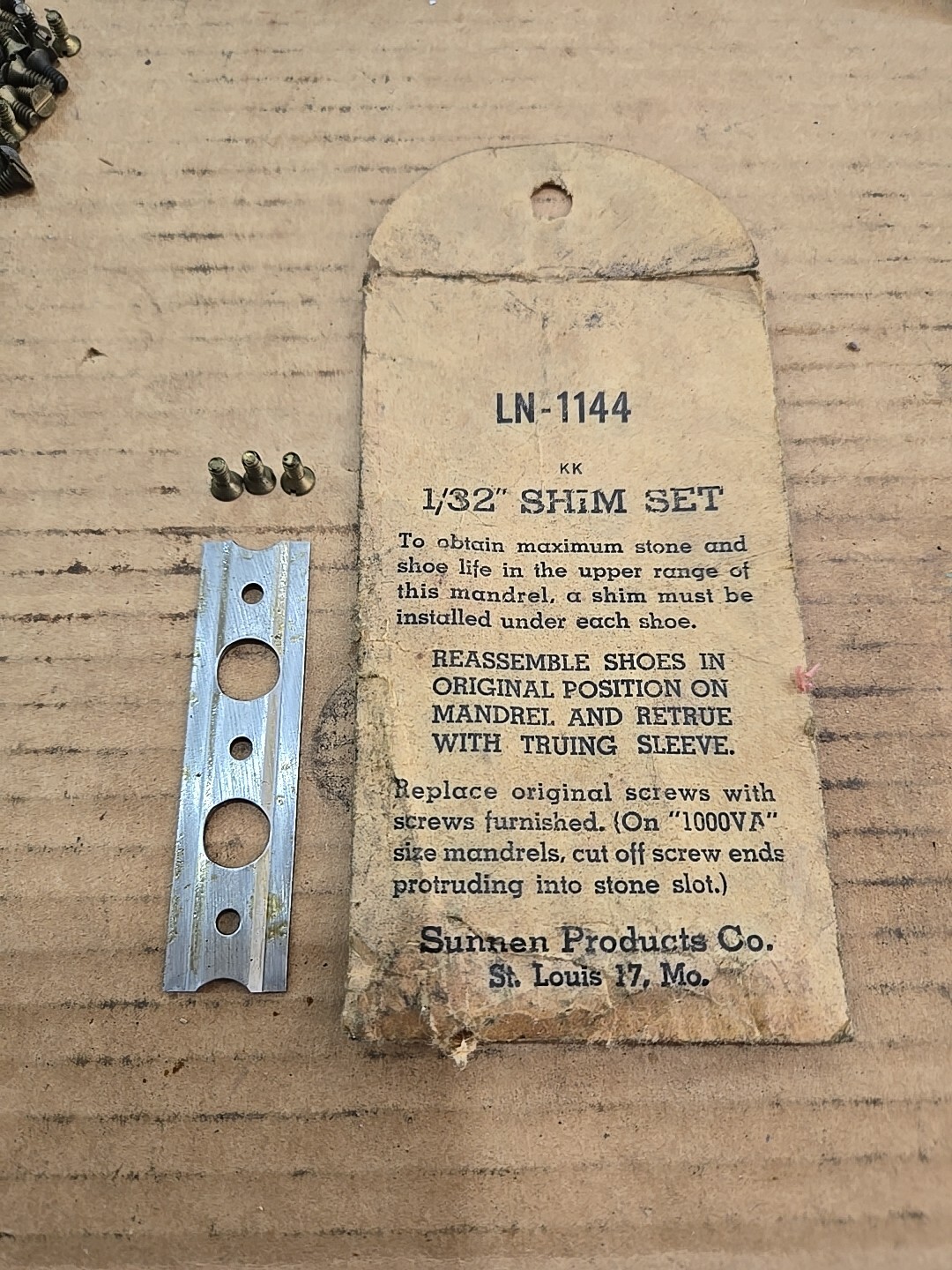 Sunnen Hone Mandrel Guide Shoe Shim for P28 Mandrels 1000 - 1187 for ...