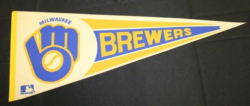 Vintage Milwaukee Brewers Plain Logo Script 30x12 Pennant | eBay