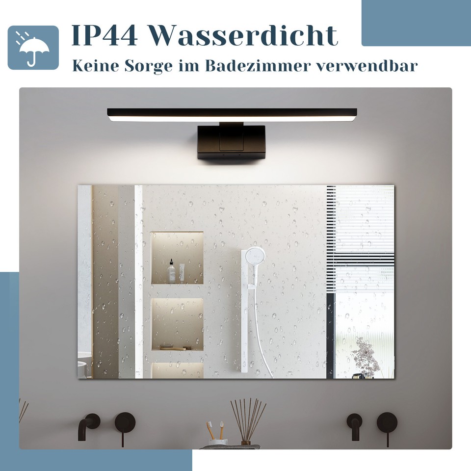 LED Bad Spiegelleuchte Badlampe 230V Schrankleuchte Tube Spiegelschrank ...