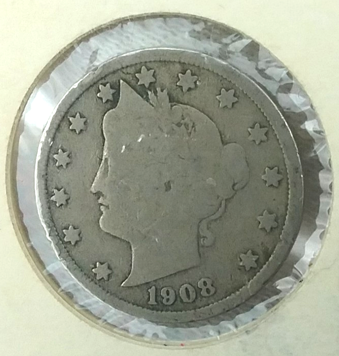 1908 Liberty Head V Nickel - Dated 10-13-73 Cost .35 Vintage ...