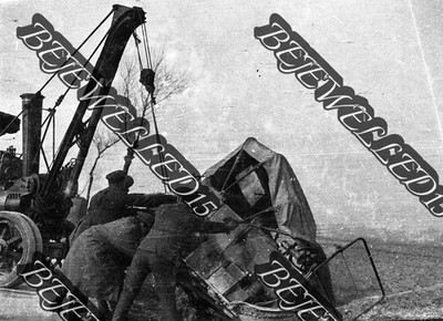 6x Old Negatives.Steam Traction Engine Recover Car From Ditch In 1912 ...