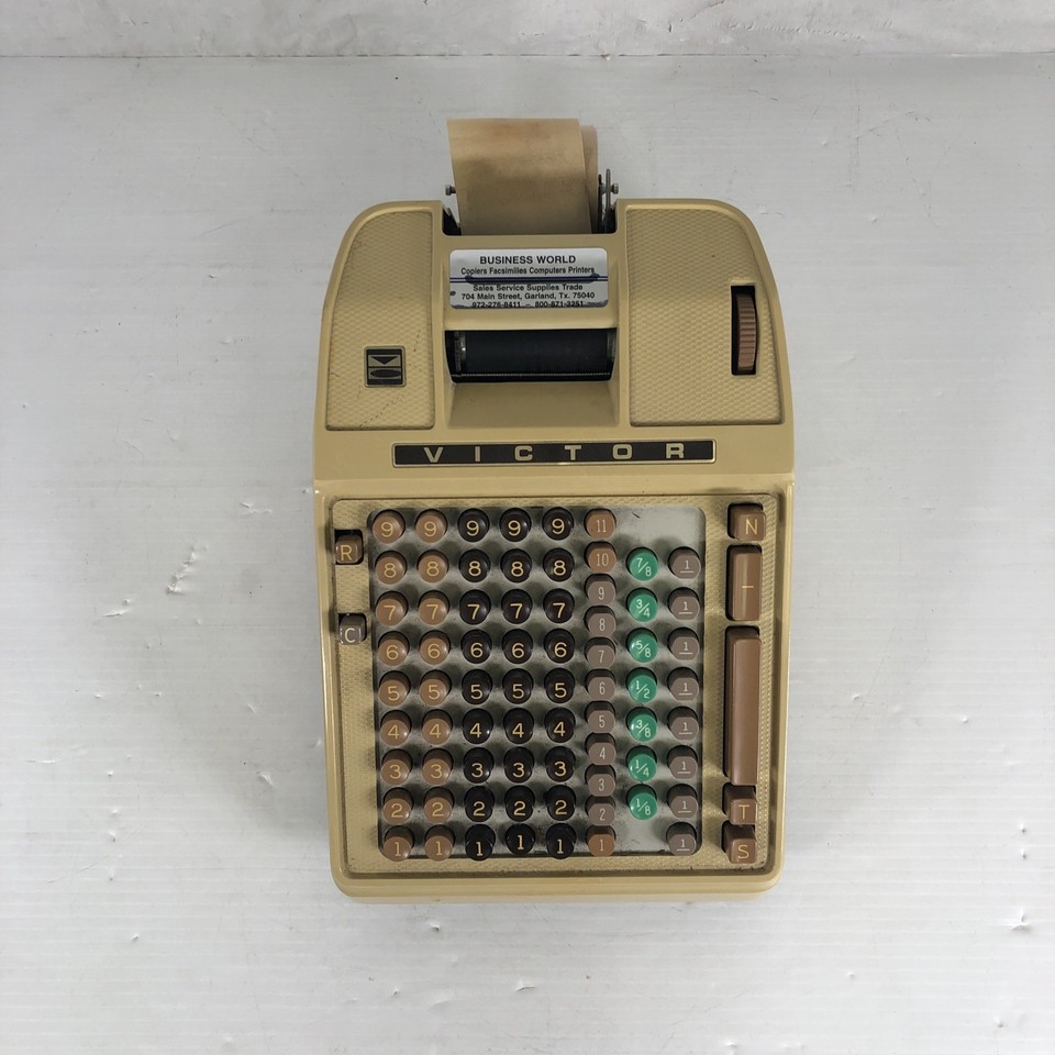 Vintage VICTOR 78 Key Adding Machine Tested and working comes with ...