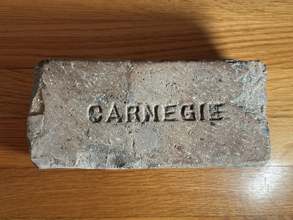 Stamped Carnegie Brick - Antique Reclaimed Architectural Salvage Gray ...