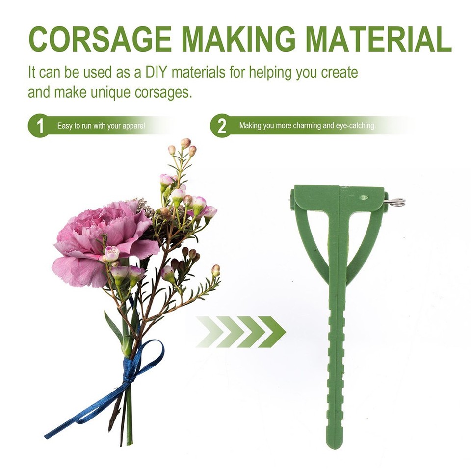 200 Pcs T Shape Triangle Brooch Plastic Pins for Wedding Corsage DIY ...