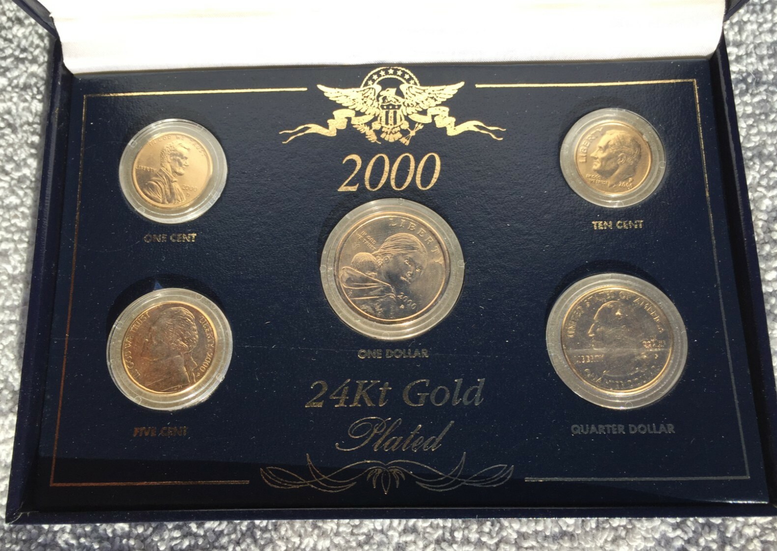 2000 US 24Kt Gold Plated US Coin Collection 5 Coin Set | eBay