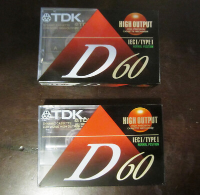 TDK D60 - 2 Cassette Tapes New | eBay