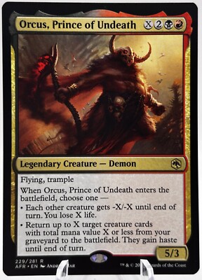 Orcus, Prince of Undeath 229/281 Adventures in the Forgotten Realms AFR ...