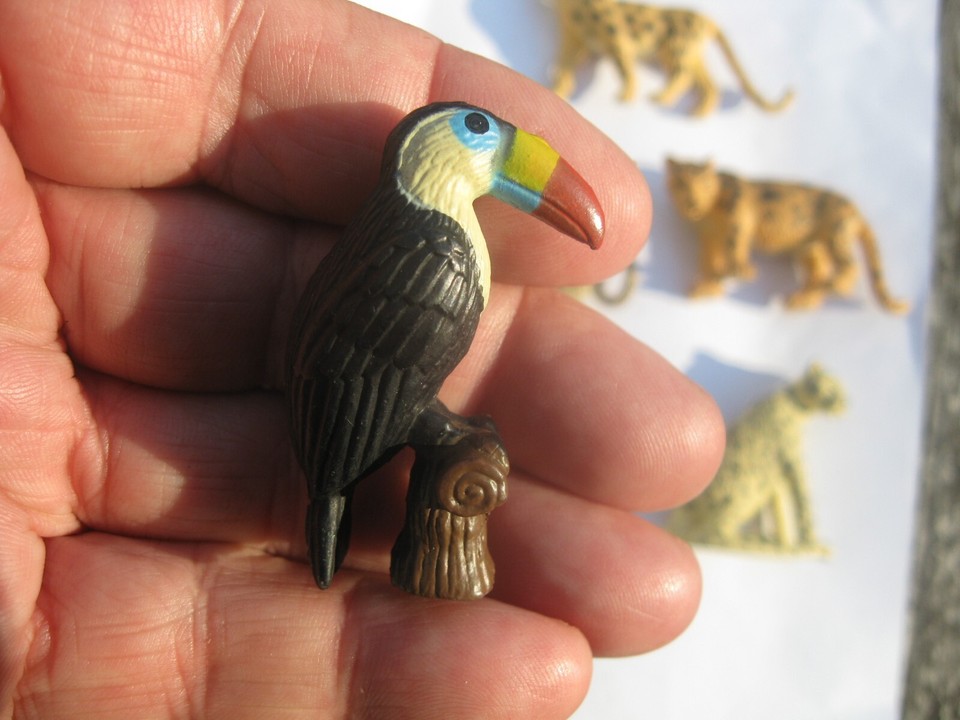 13 K&M International miniature JUNGLE WILD ANIMAL plastic figures 1998 ...