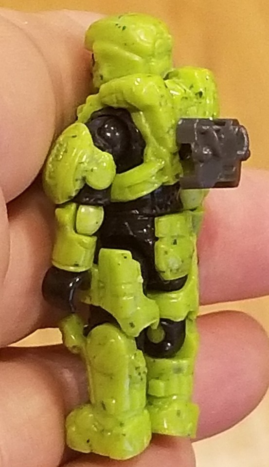 HALO MINI ACTION FIGURE LIME GREEN/BLACK SPARTAN MEGA BLOKS UNSF ...