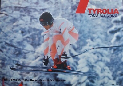TYROLIA SKI TOTAL DIAGONAL BILL JOHNSON A vintage 1984 advertising ...