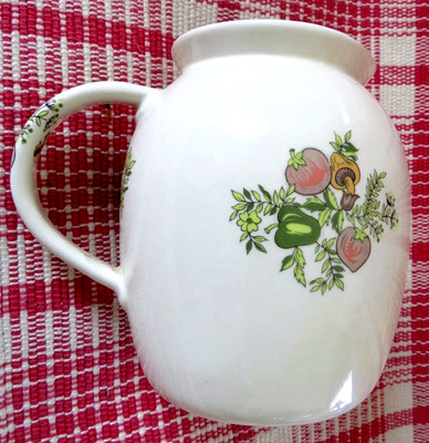 Vintage Pitcher Glazed Vegetable Motif Spring Kitchen Collectable, 5.5 ...