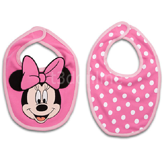 DISNEY MINNIE MOUSE BABY BIB SET BABY GIFT - 2 FEEDING BIBS | eBay ...
