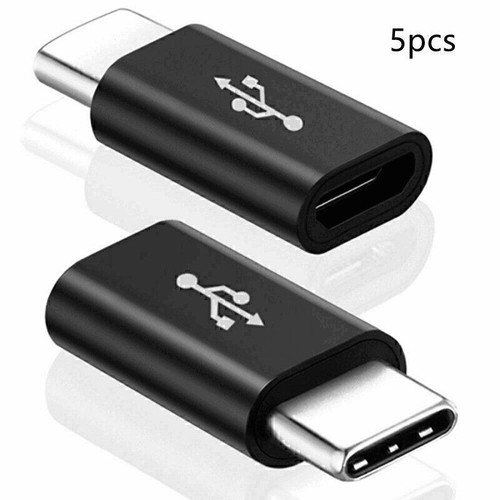 5 PCS Micro USB To Type C Adapter Converter Micro-B To USB-C Connector ...