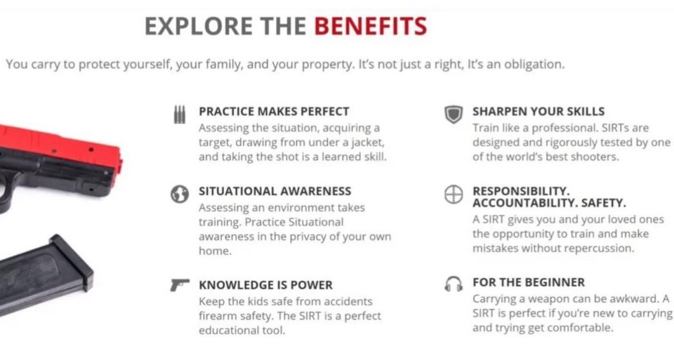 NEW!! SIRT 110 Glock 17 Pattern Dry Fire Practice Laser Training Pistol ...