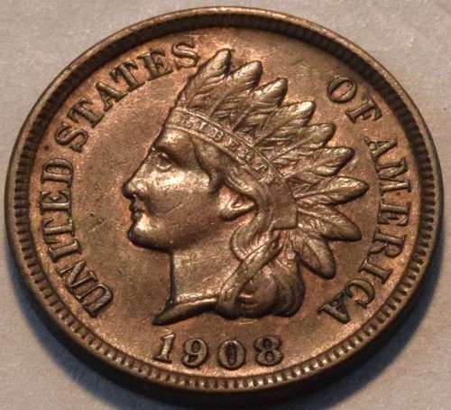 1908 S Indian Head Cent, High Grade, Better Date Penny, Semi-KEY 1C ...