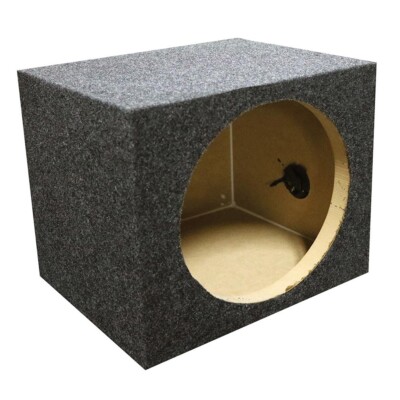 Q POWER SINGLE 12" 12 INCH HOLE SEALED EMPTY SUBWOOFER ENCLOSURE ...