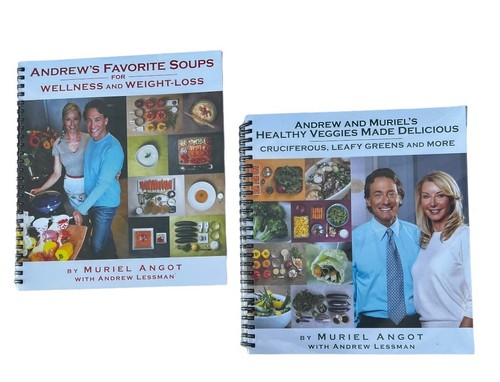 2 Cookbooks Muriel Angot Andrew Lessman Wellness Weight Loss Veggies ...