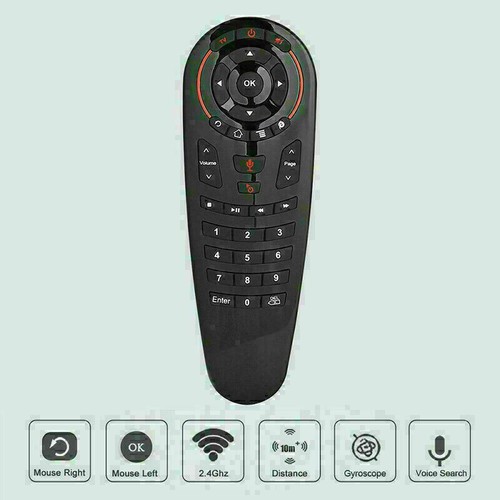 10m Range G30 2.4G Wireless Air Mouse 6-Axis Gyro Remote Control for TV ...