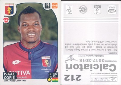 CALCIATORI PANINI 2017-18 -Figurina-sticker N.212* GENOA- COFIE -*NEW ...