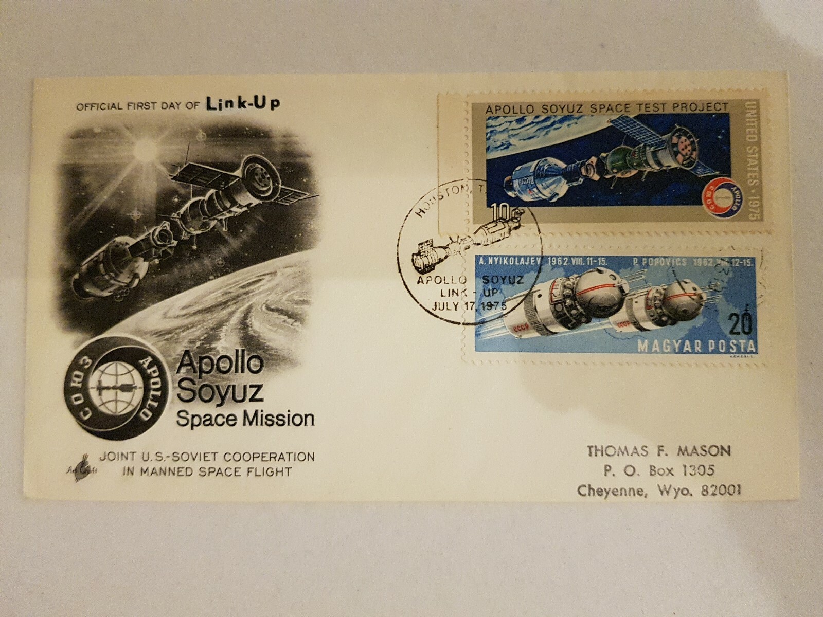 Old Envelope Stamped Apollo Soyuz space mission | eBay