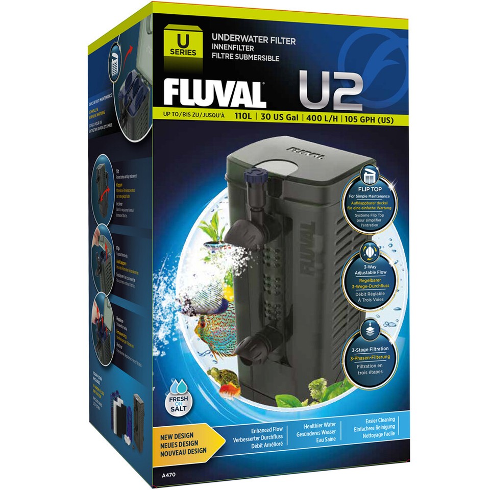 FLUVAL NEW U-SERIES U1,U2,U3,U4 INTERNAL FILTERS SUBMERSIBLE AQUARIUM ...