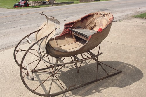 Horse Drawn Albany Cutter Sleigh Antique Carriage Wagon Buggy Cart | eBay