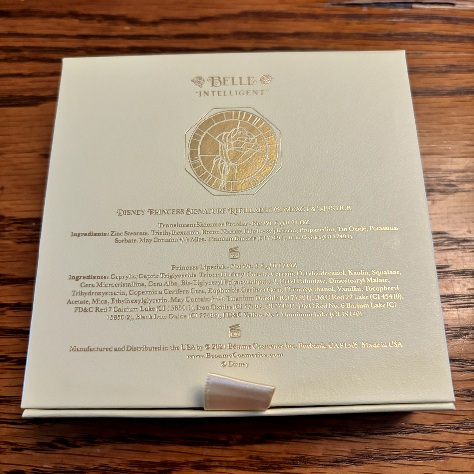 Besame x Disney Belle Disney Princess Signature Compact & Lipstick FREE ...